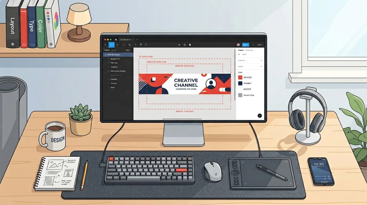 YouTube Banner Size 2026: Dimensions + Templates