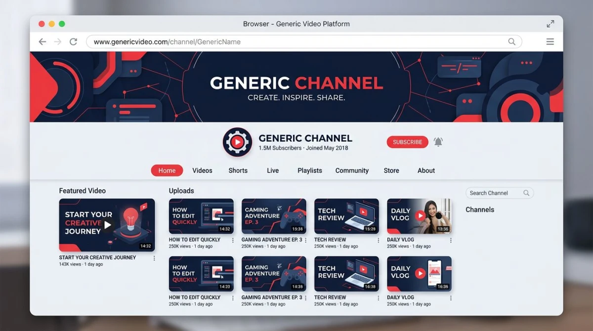 YouTube Banner Size 2026: Dimensions + Templates
